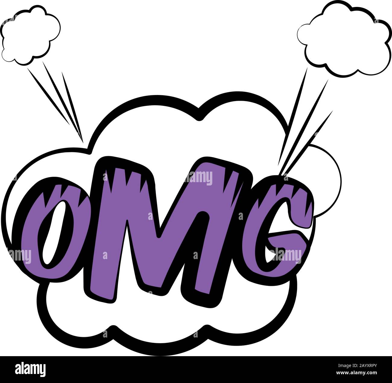 OMG comic bubble expression Stock Vector Image & Art - Alamy
