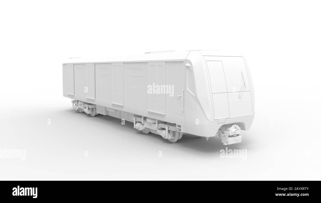 3D rendering of a computer generated model of a metro isolated Stock ...