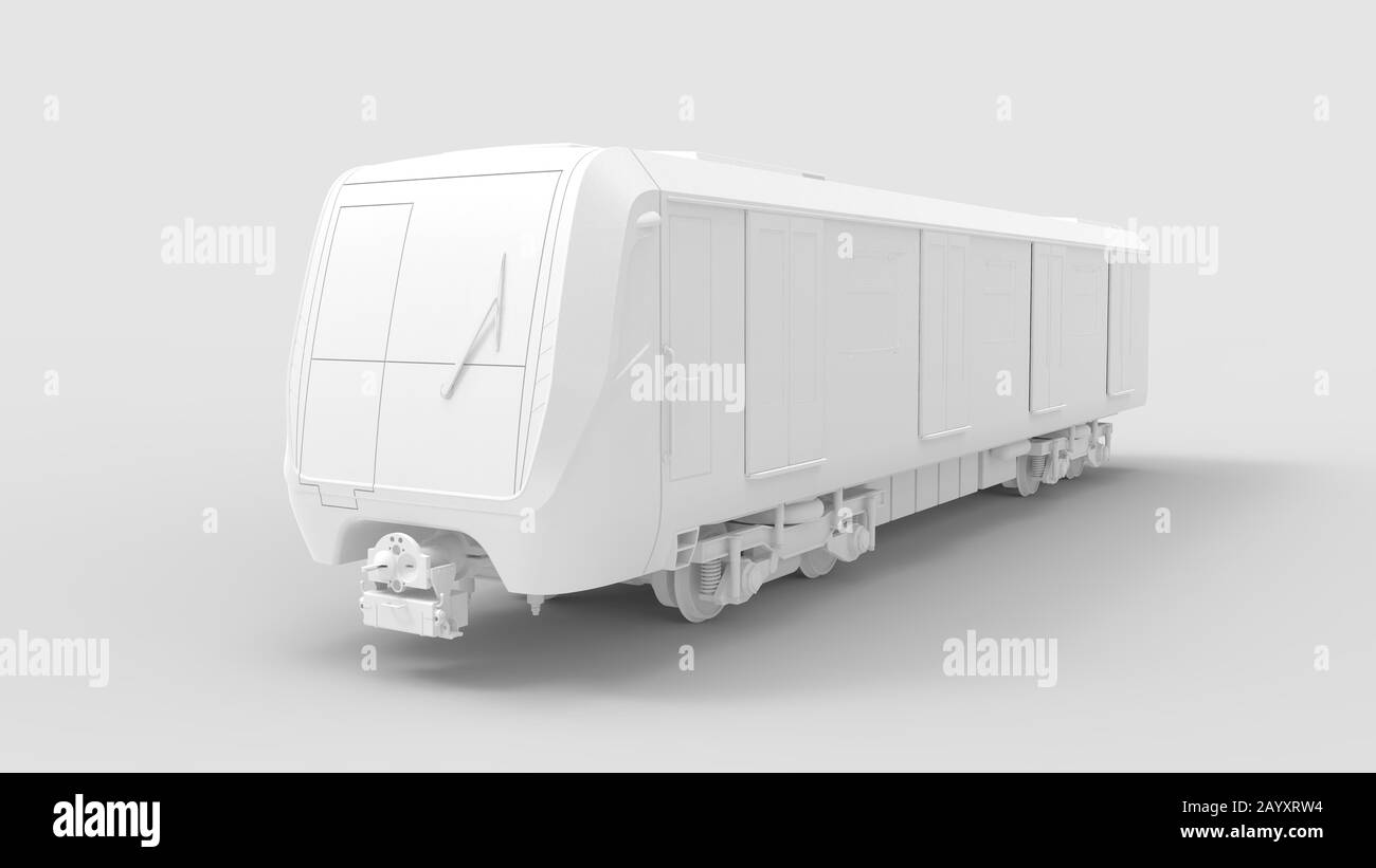 3D rendering of a computer generated model of a metro isolated Stock ...
