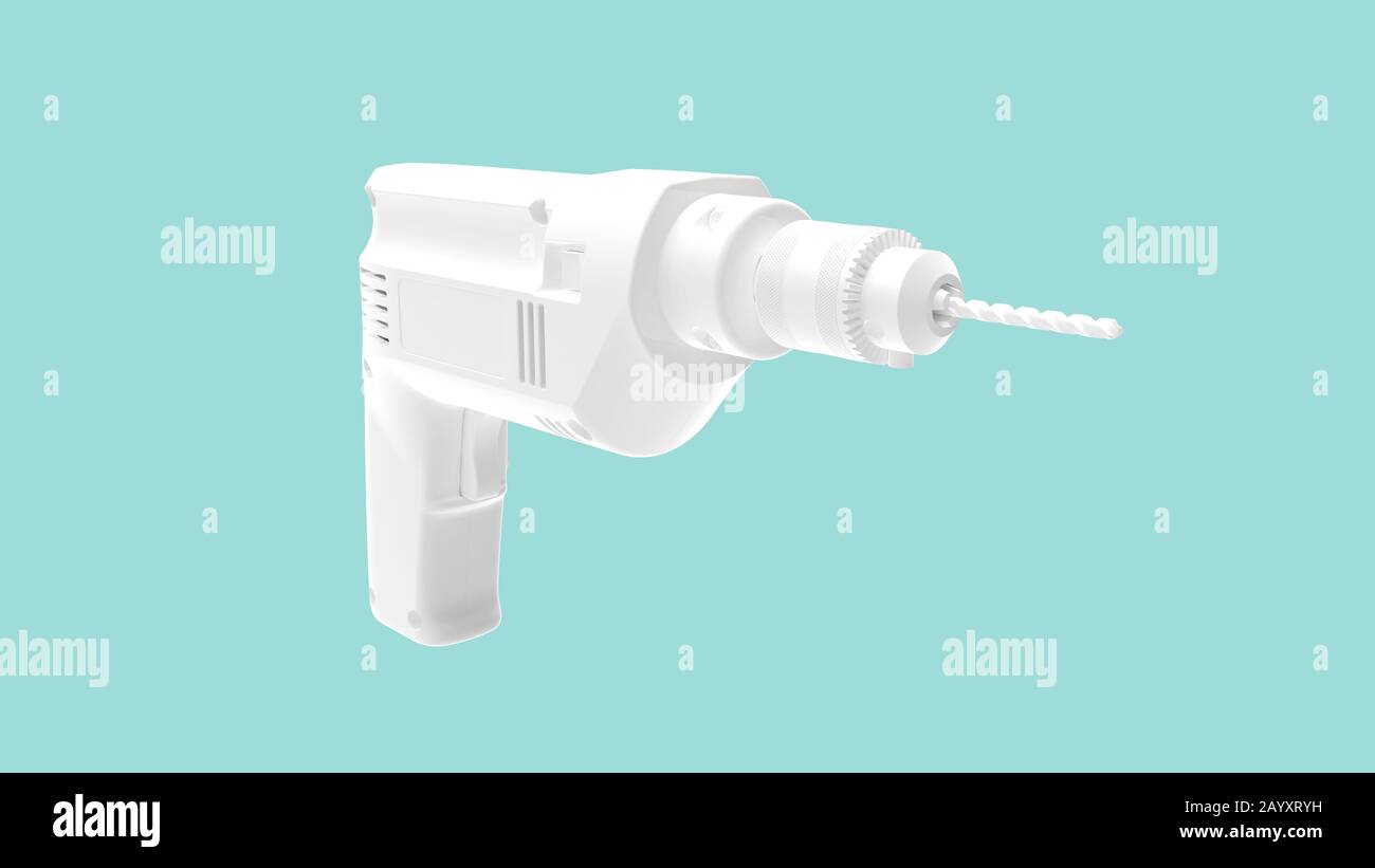 3d rendering of a computer generated drill tool isolated studio Stock Photo - Alamy