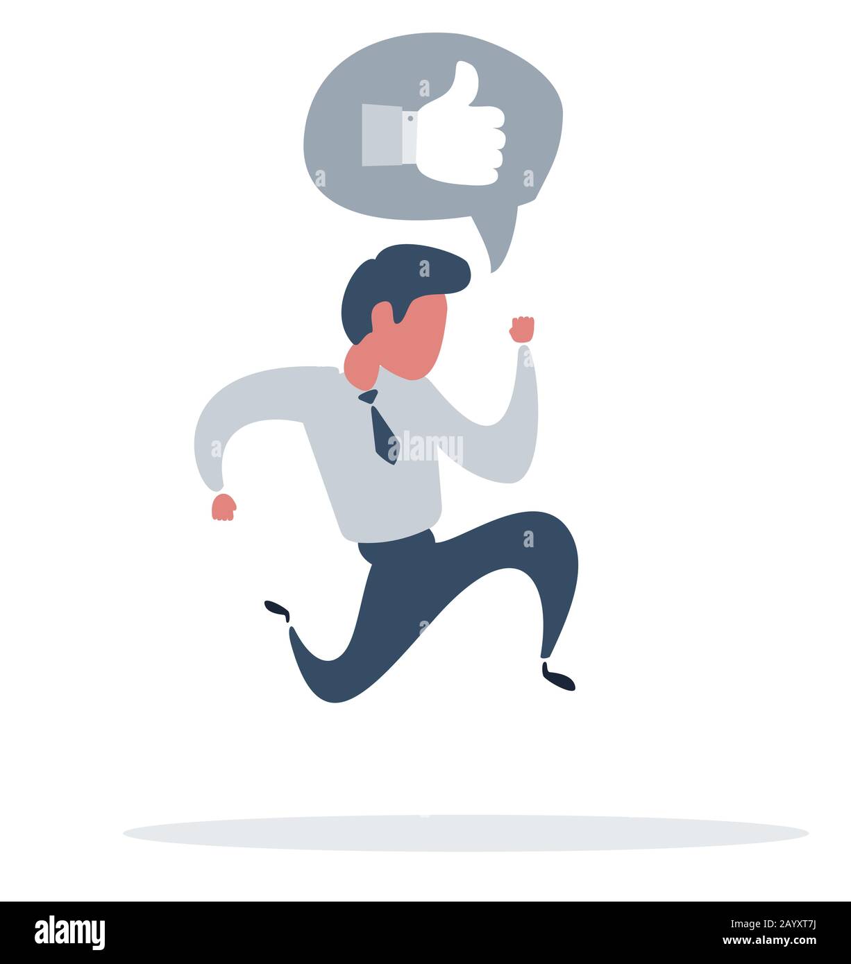 Businessman is running. Business concept illustration. Success, race ...