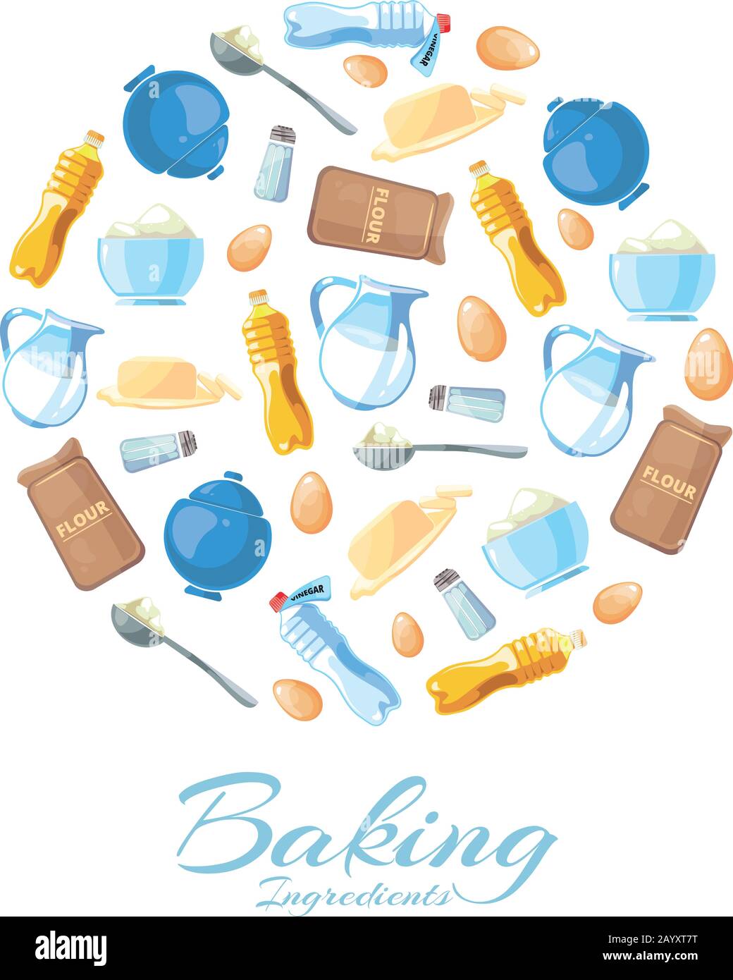Baking homemade vector label. Ingredient for preparation, illustration ...
