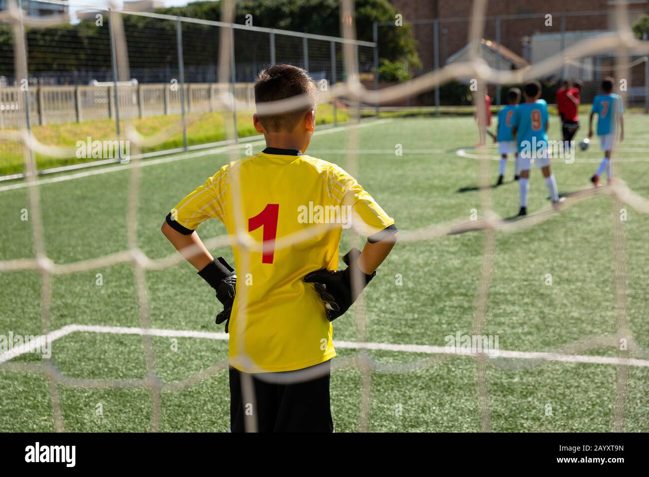 Child soccer goal hi-res stock photography and images - Alamy