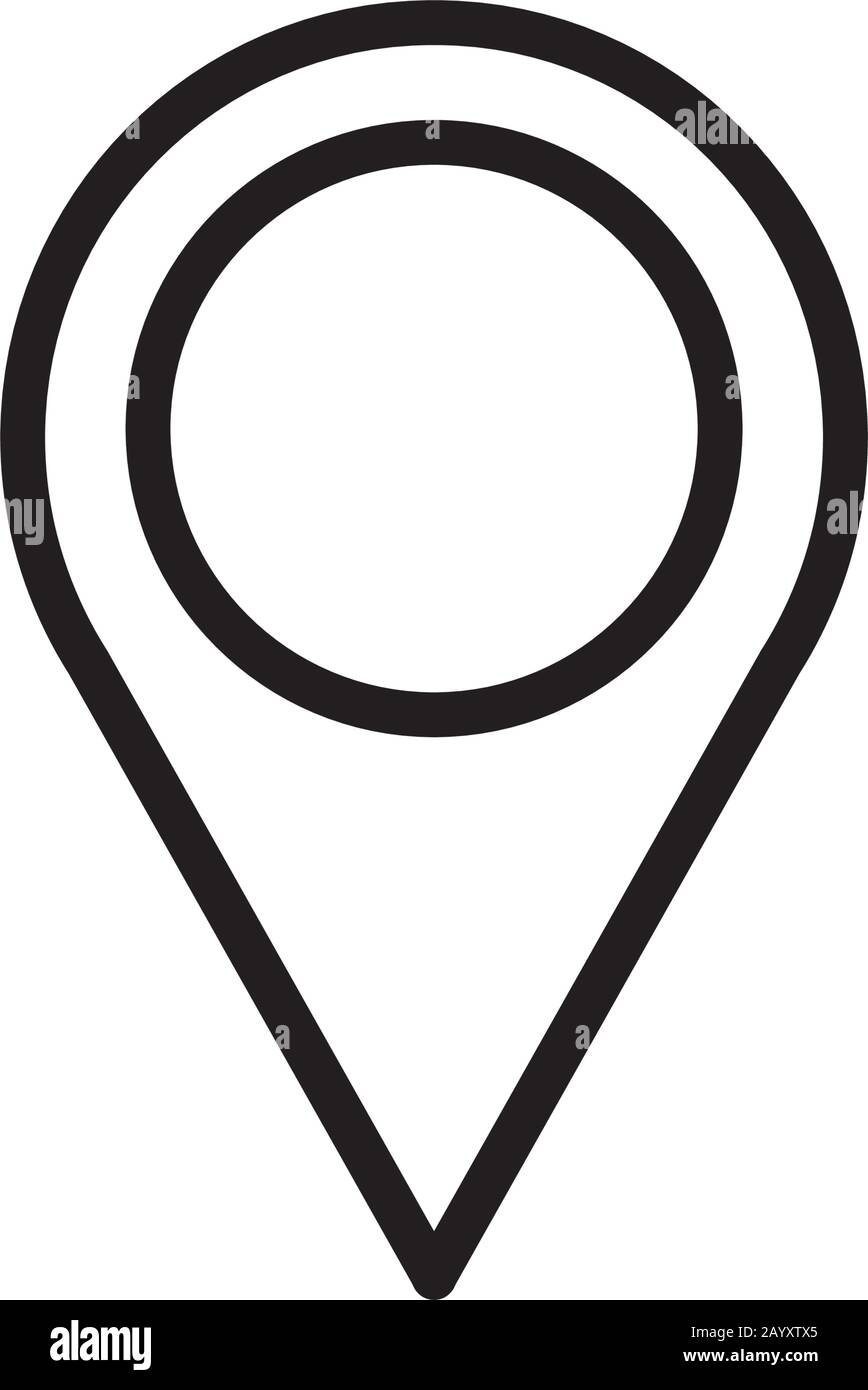 Gps mark line style icon design, Social media multimedia communication ...