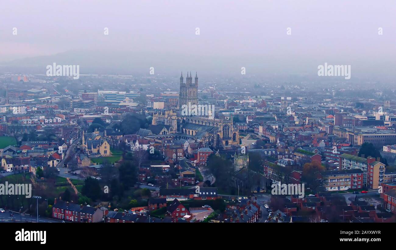 Aerial View City Gloucester Uk High Resolution Stock Photography and ...