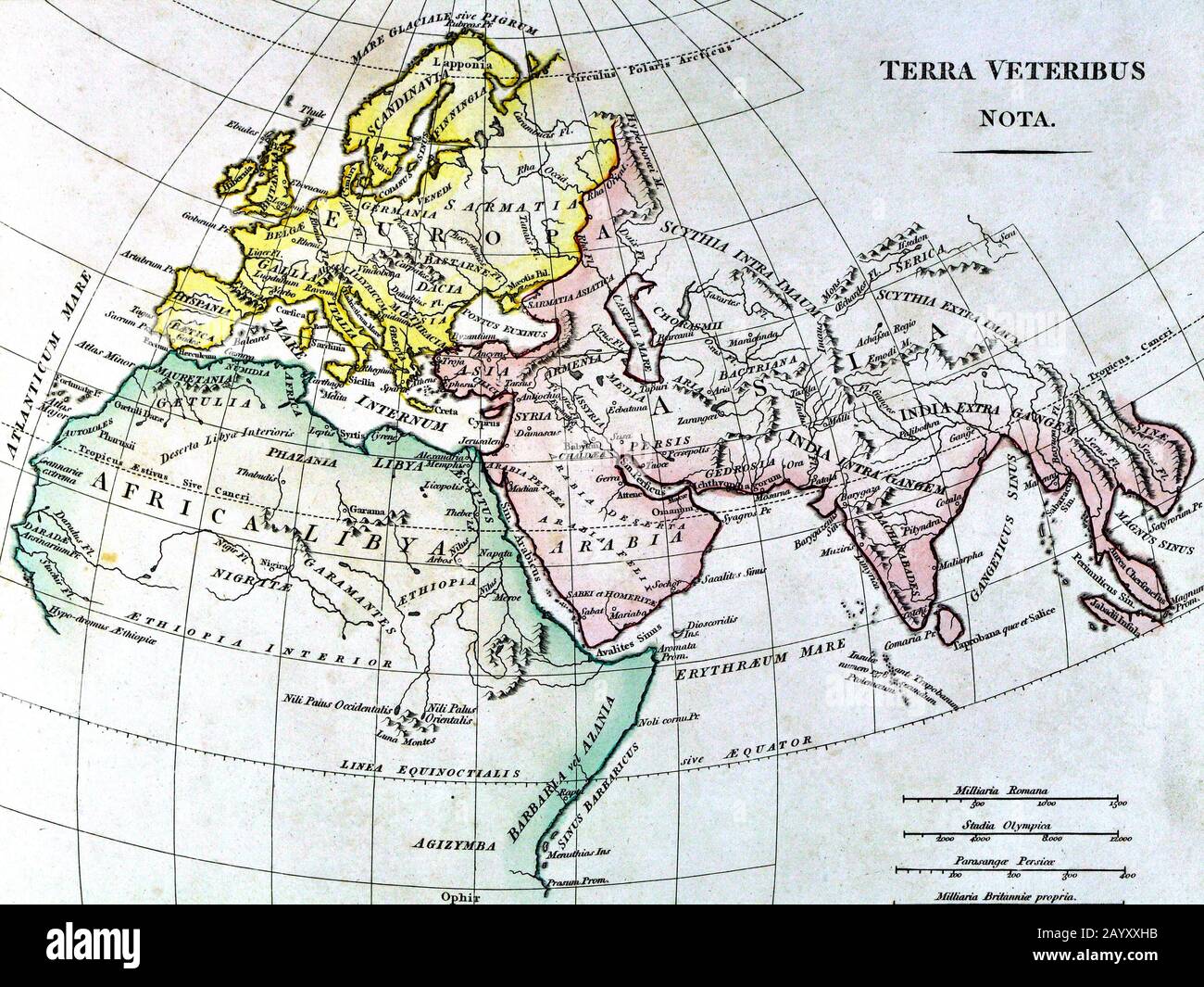 1808 Wilkinson Map Ancient Stock Photo - Alamy