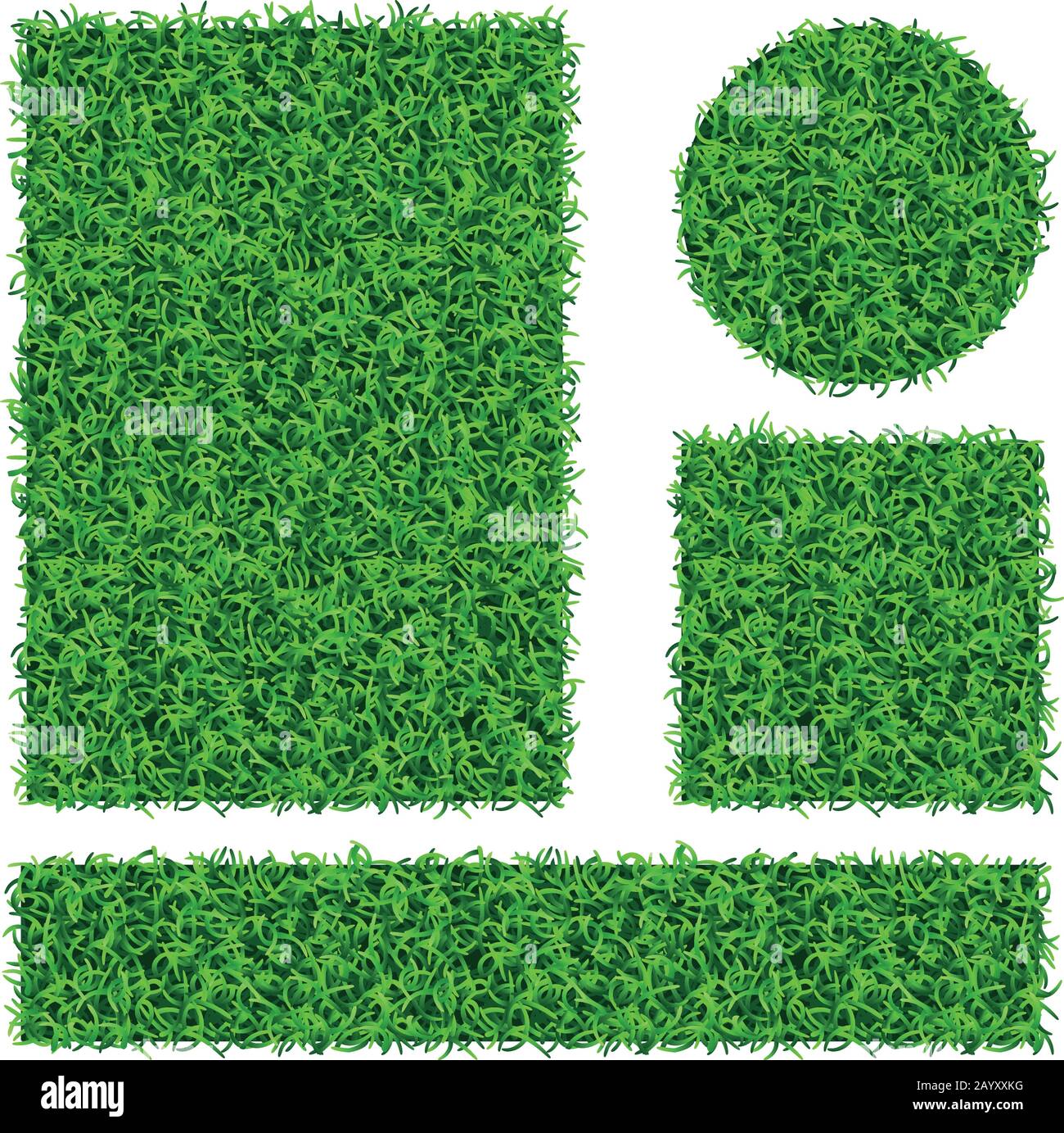 Green grass vector banners set. Flora decoration grass plant and nature ...