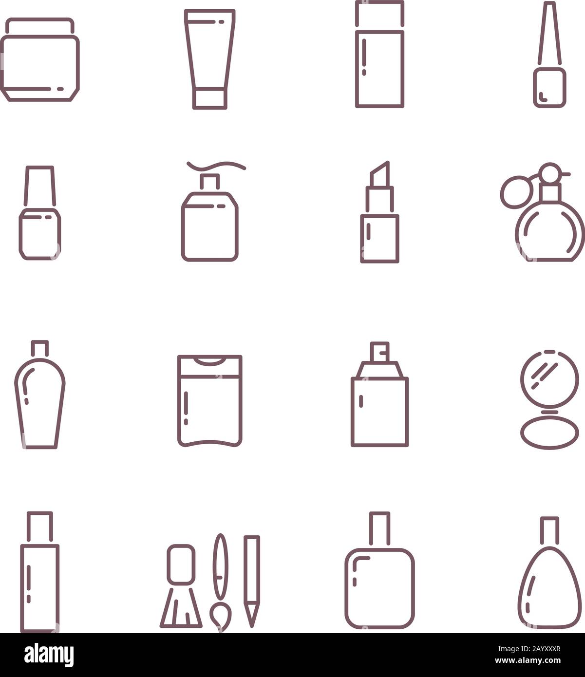 Nail care icon linear Stock Vector Images - Alamy