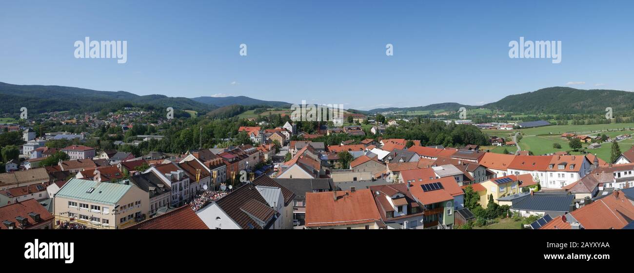 Furth im Wald, Germany: Panorama over the city Stock Photo - Alamy