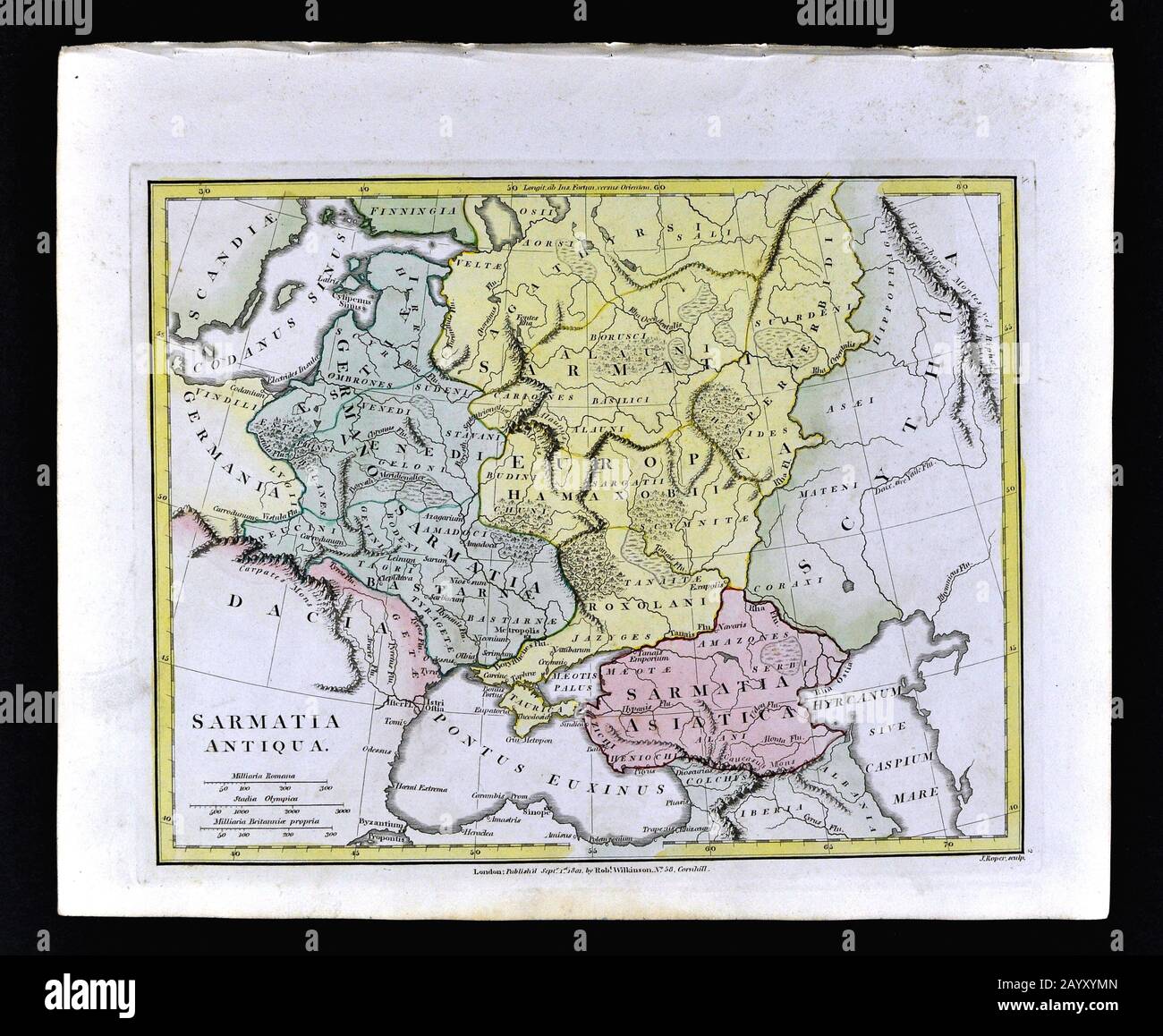 1808 Wilkinson Map Ancient Stock Photo - Alamy