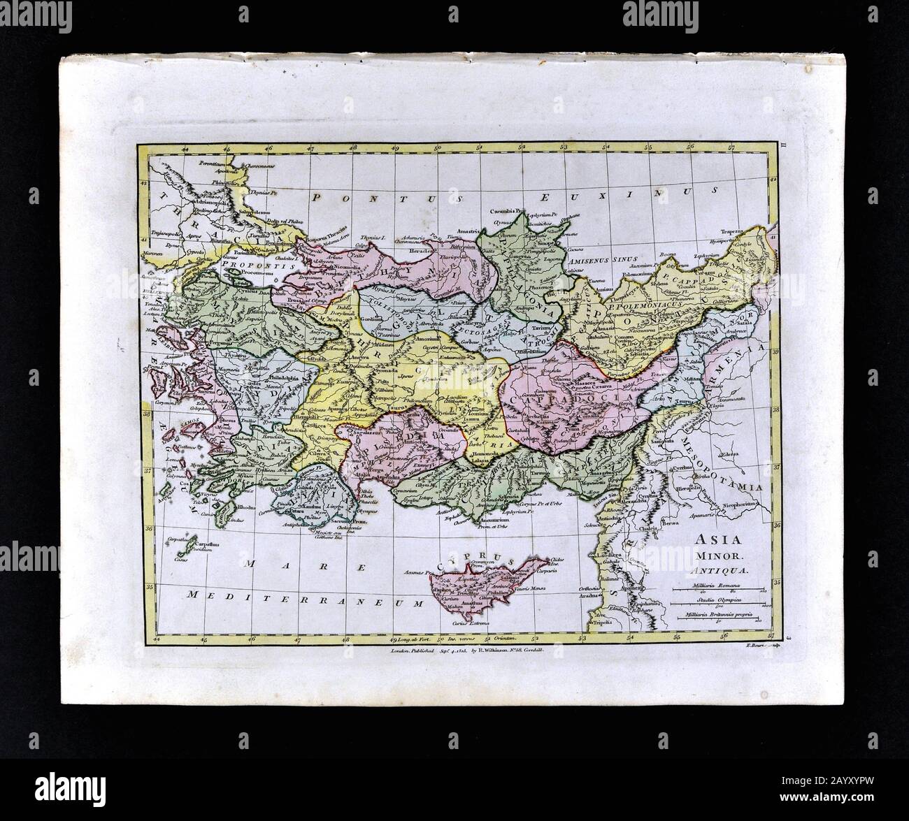 1808 Wilkinson Map Ancient Stock Photo - Alamy