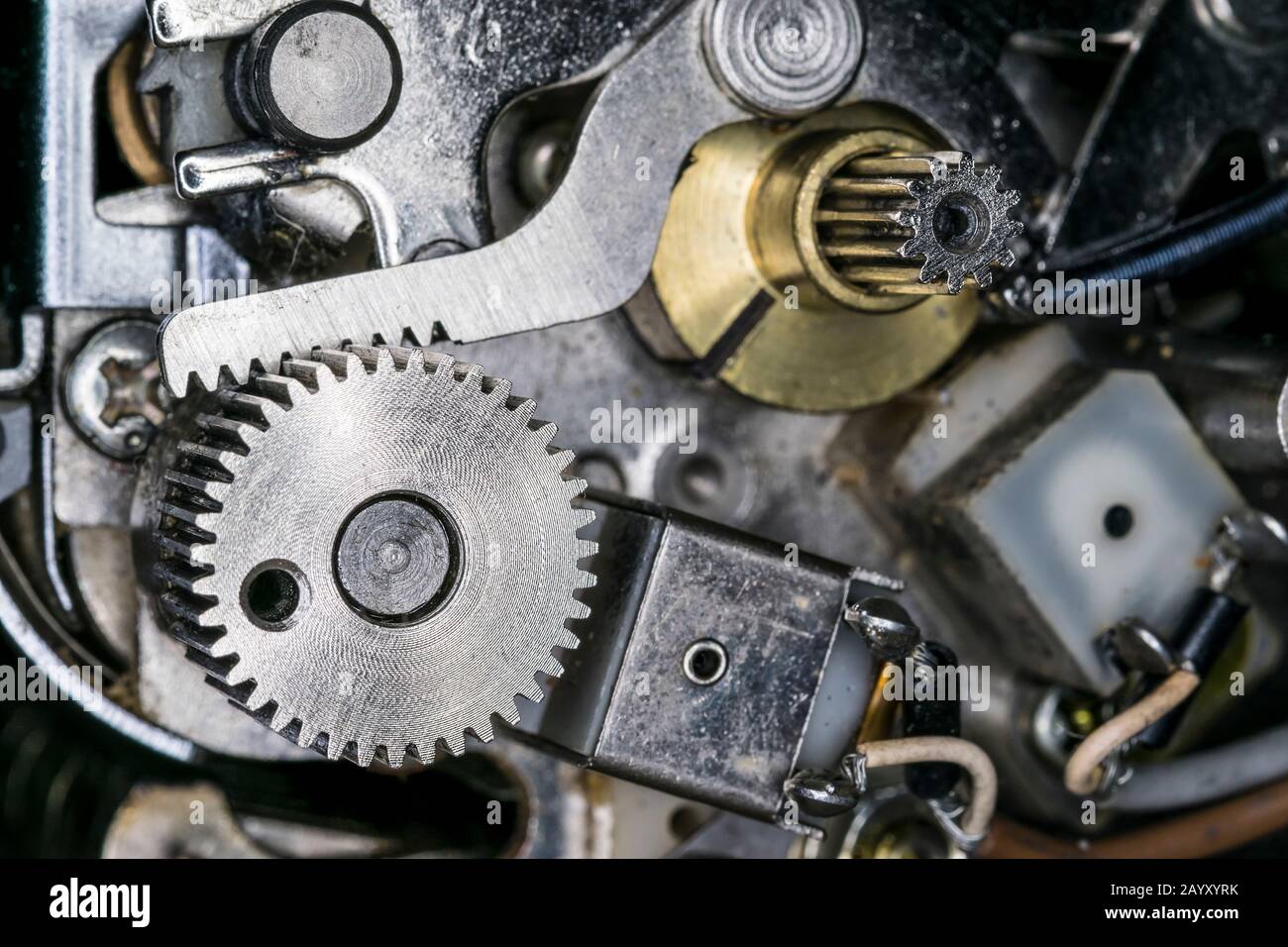 Mechanism of a historic calculator Stock Photo - Alamy