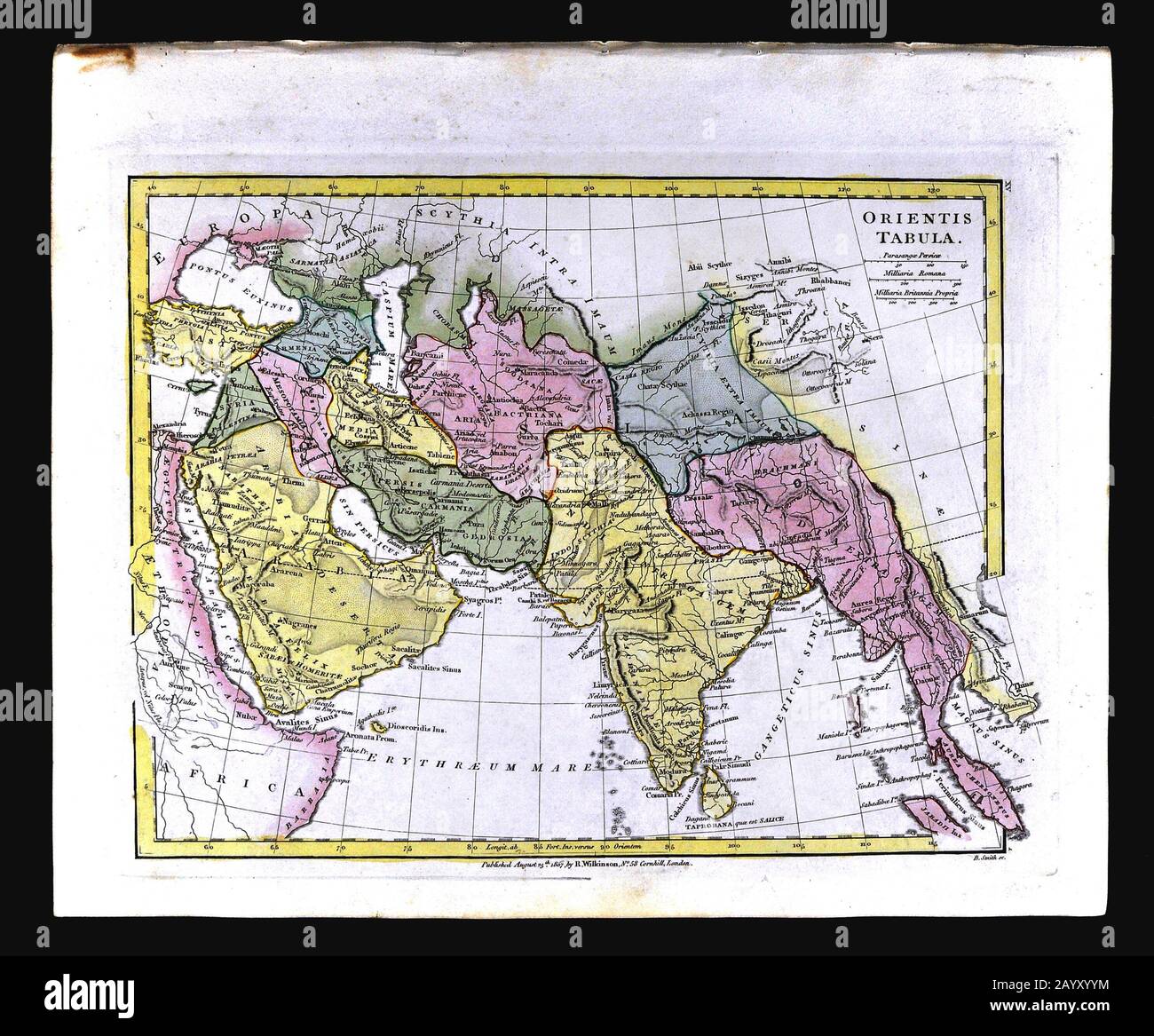 1808 Wilkinson Map Ancient Stock Photo - Alamy