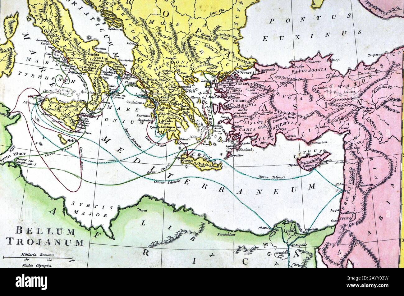 1808 Wilkinson Map Ancient Stock Photo - Alamy