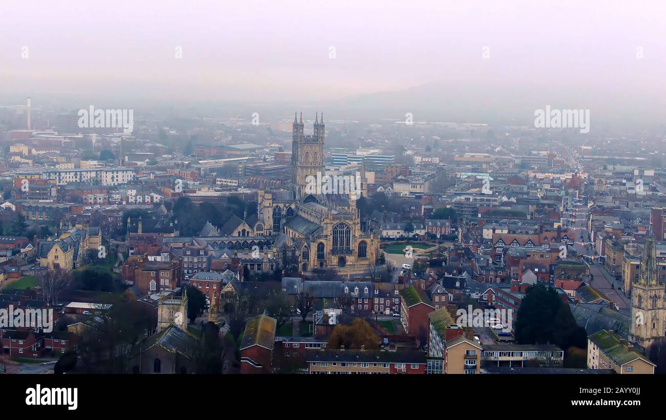 Aerial View City Gloucester Uk High Resolution Stock Photography and ...