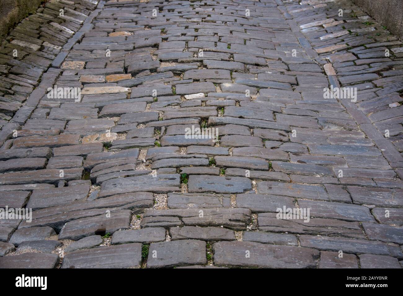 Paved Cobble Road Background Texture Stock Photo - Alamy
