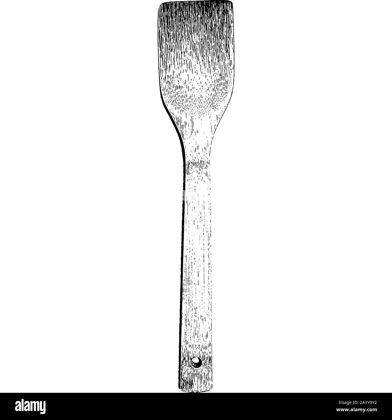 Wooden kitchen instrument in a high contrast illustration Stock Photo ...