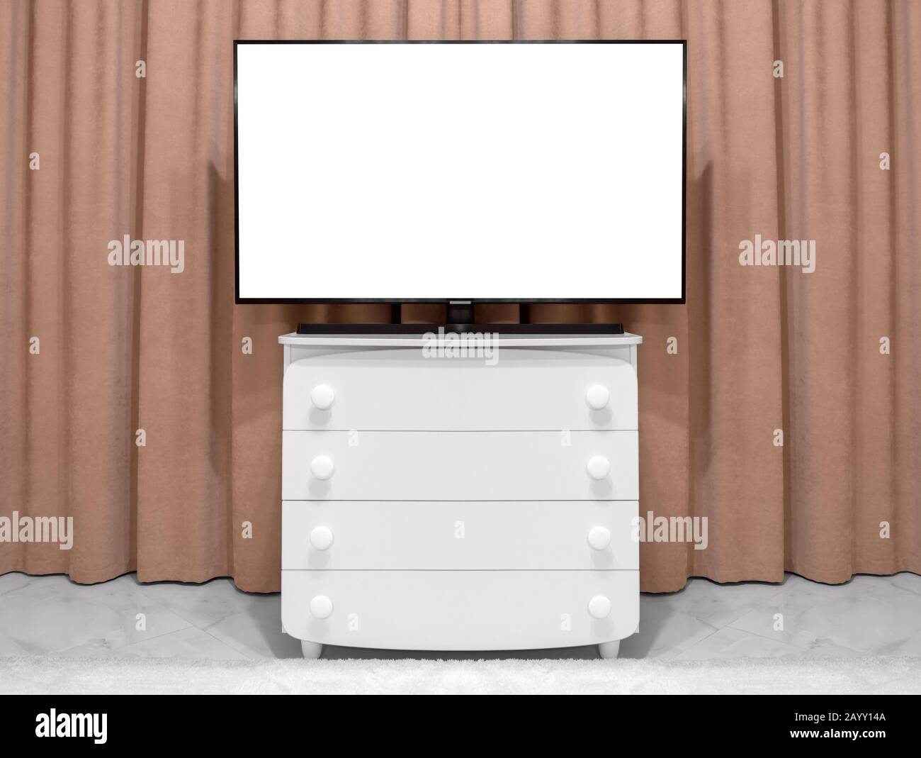 Modern LSD TV in the interior of the living room Stock Photo - Alamy