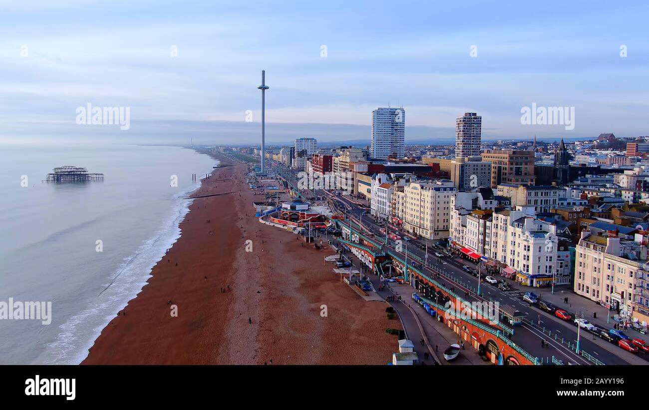 Aerial view brighton pavilion hi-res stock photography and images - Alamy