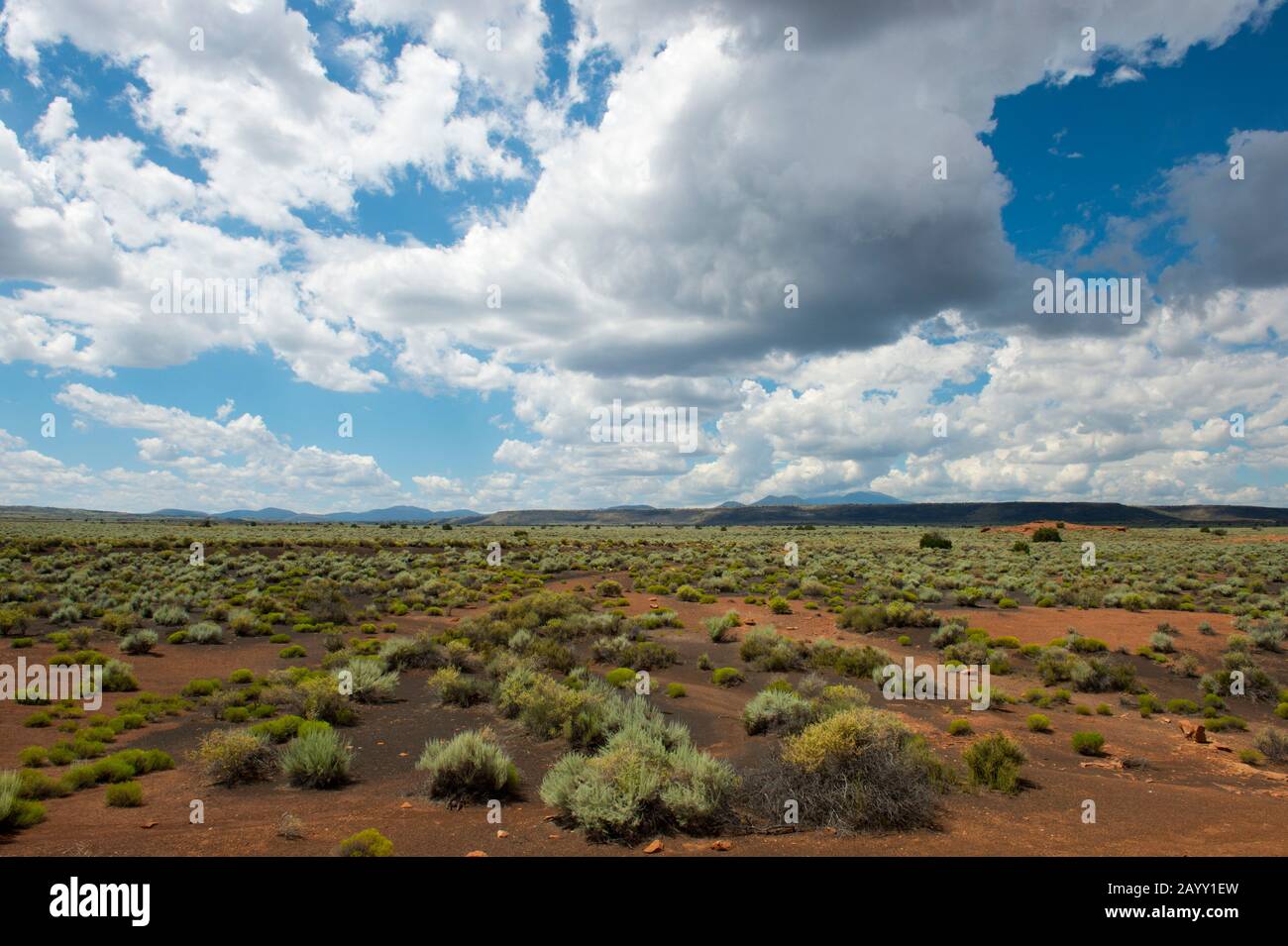 View of the prairie landscape at the Wukoki Pueblo in the Wupatki ...