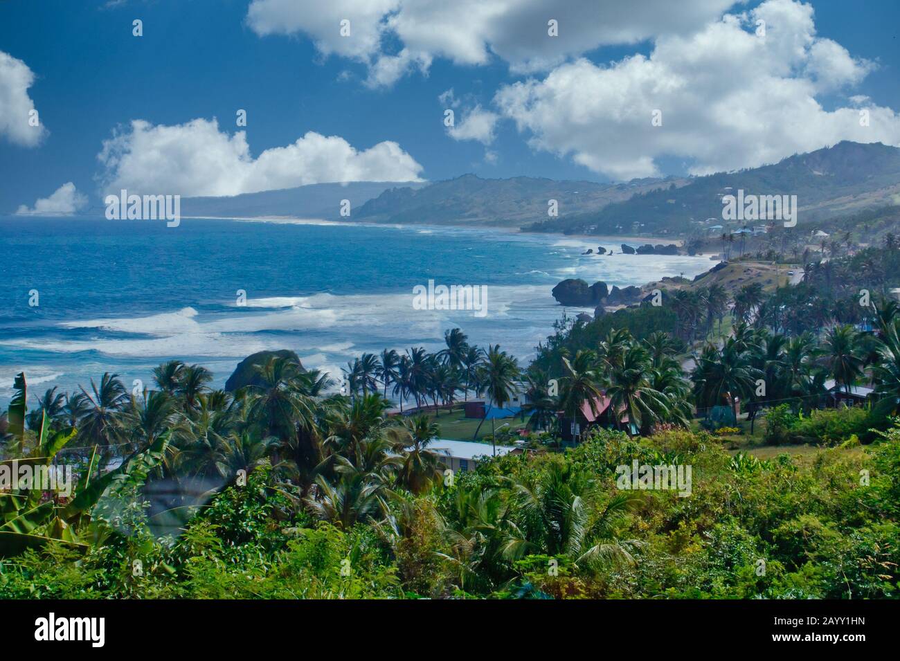Surf in Tropical Bay Stock Photo - Alamy