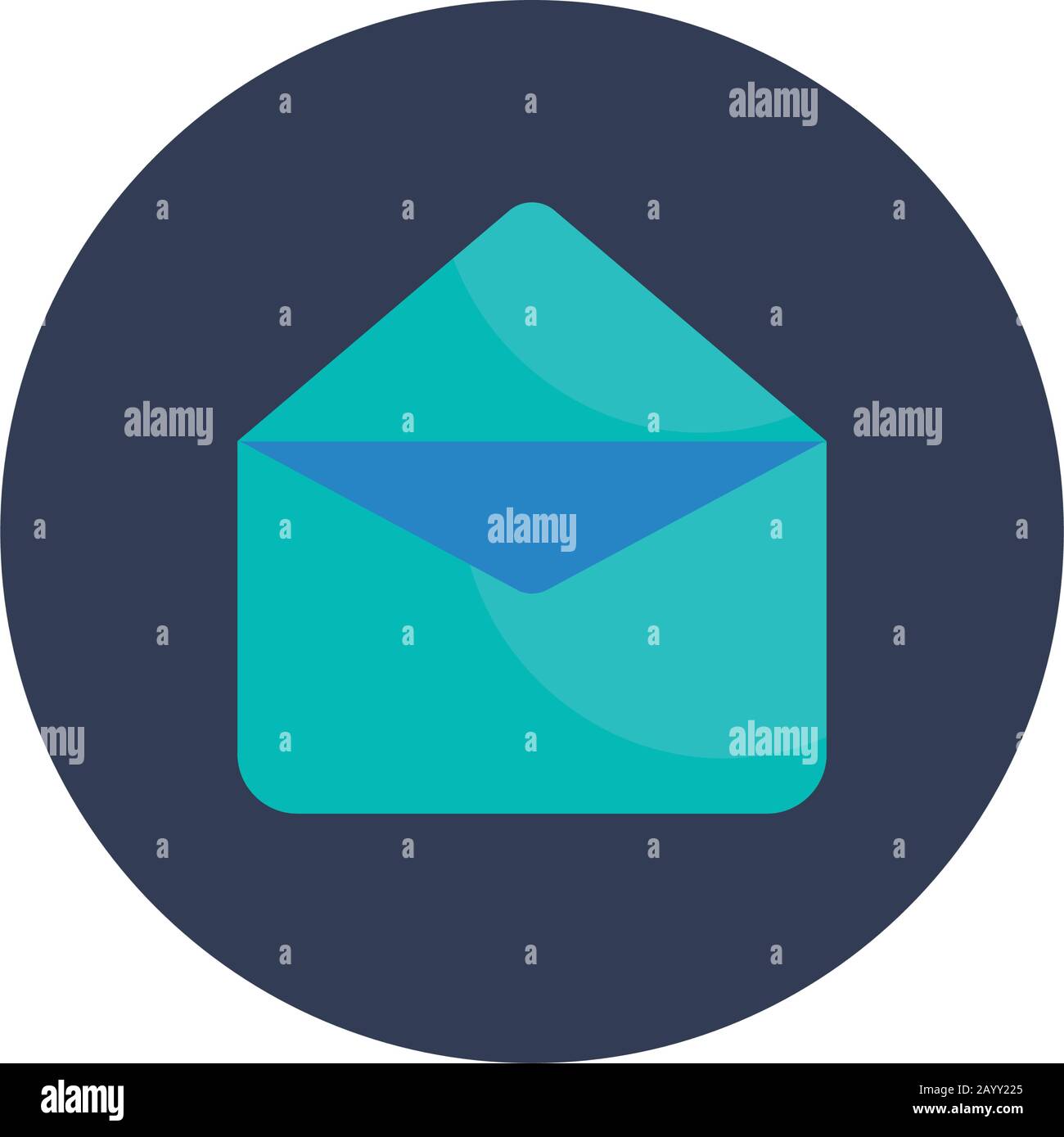 Envelope flat block style icon design, Message email mail letter ...