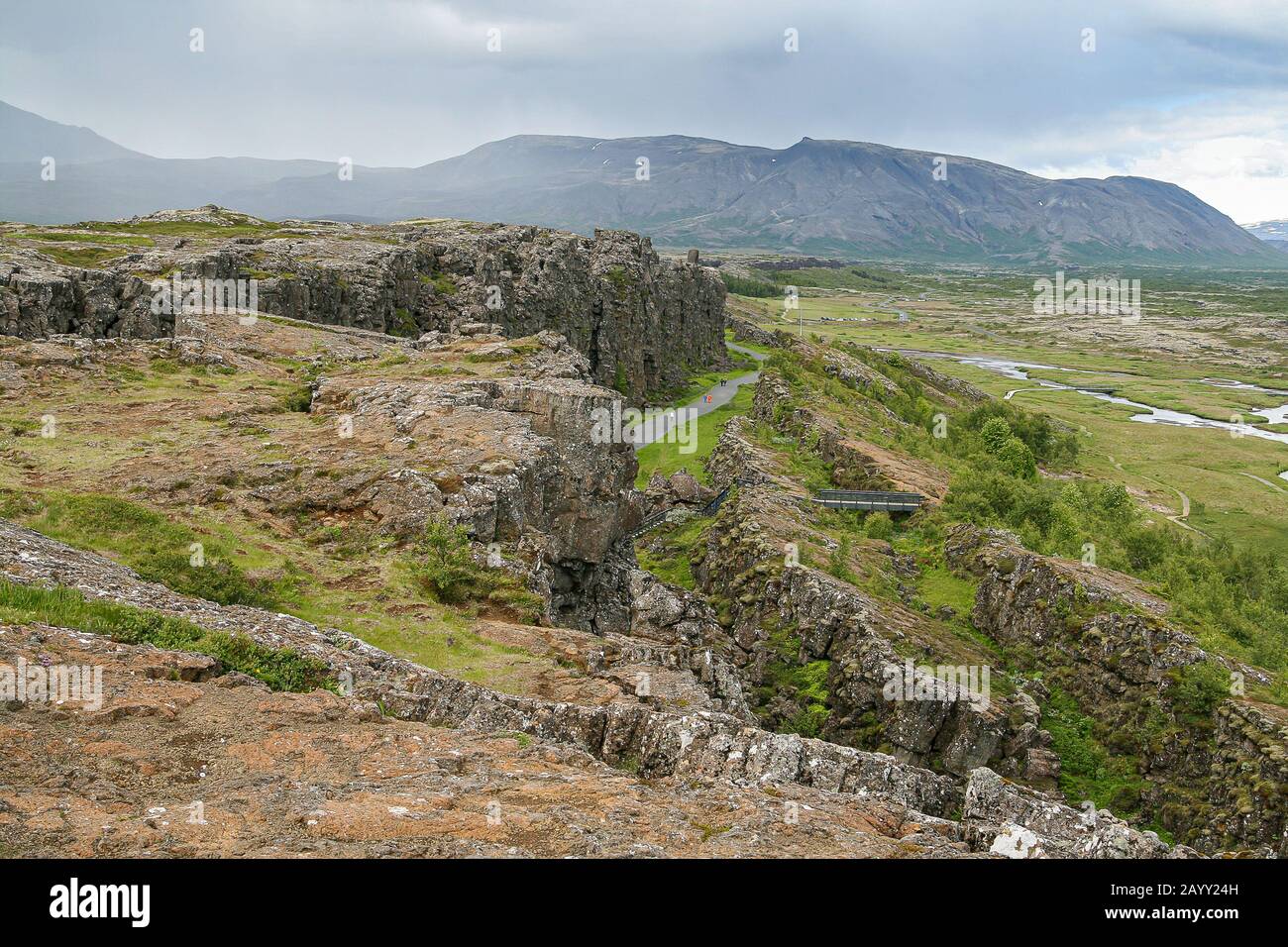 Exposed tectonic plates in Thingvellir National Park Stock Photo - Alamy