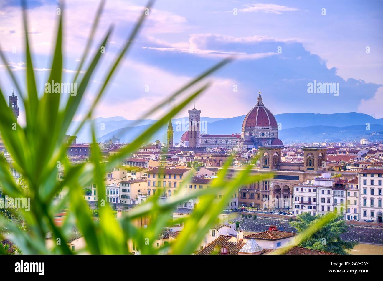 A daytime view of the Florence Cathedral located in Florence, Italy ...