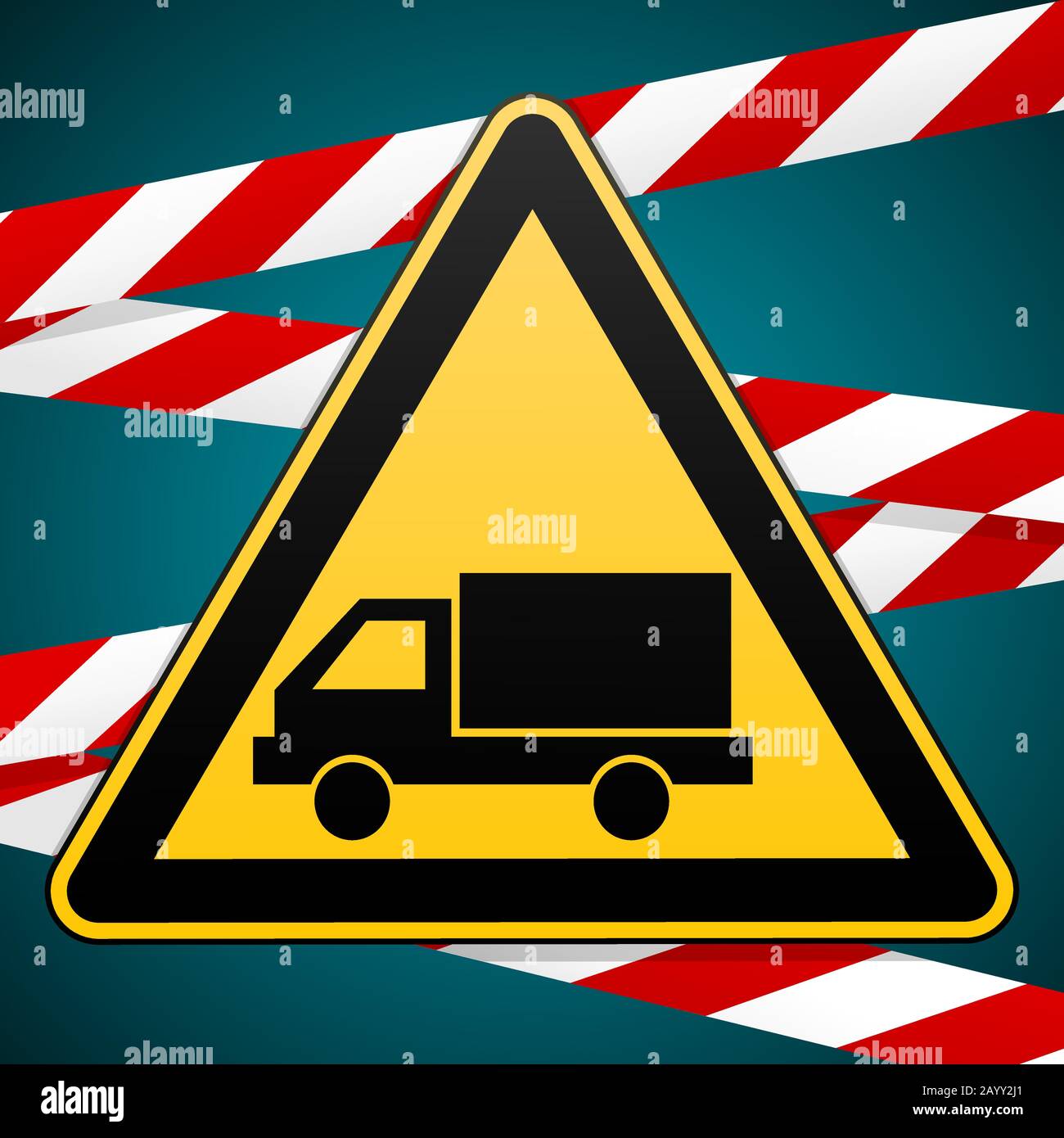 Beware of the car. Safety warning sign Stock Vector Image & Art - Alamy