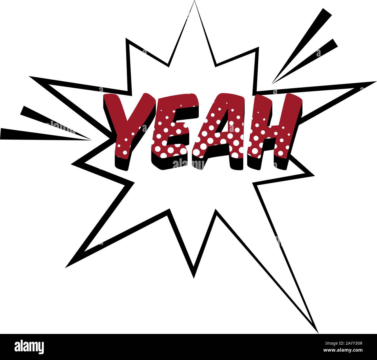 Yeah pop art comic Cut Out Stock Images & Pictures - Alamy