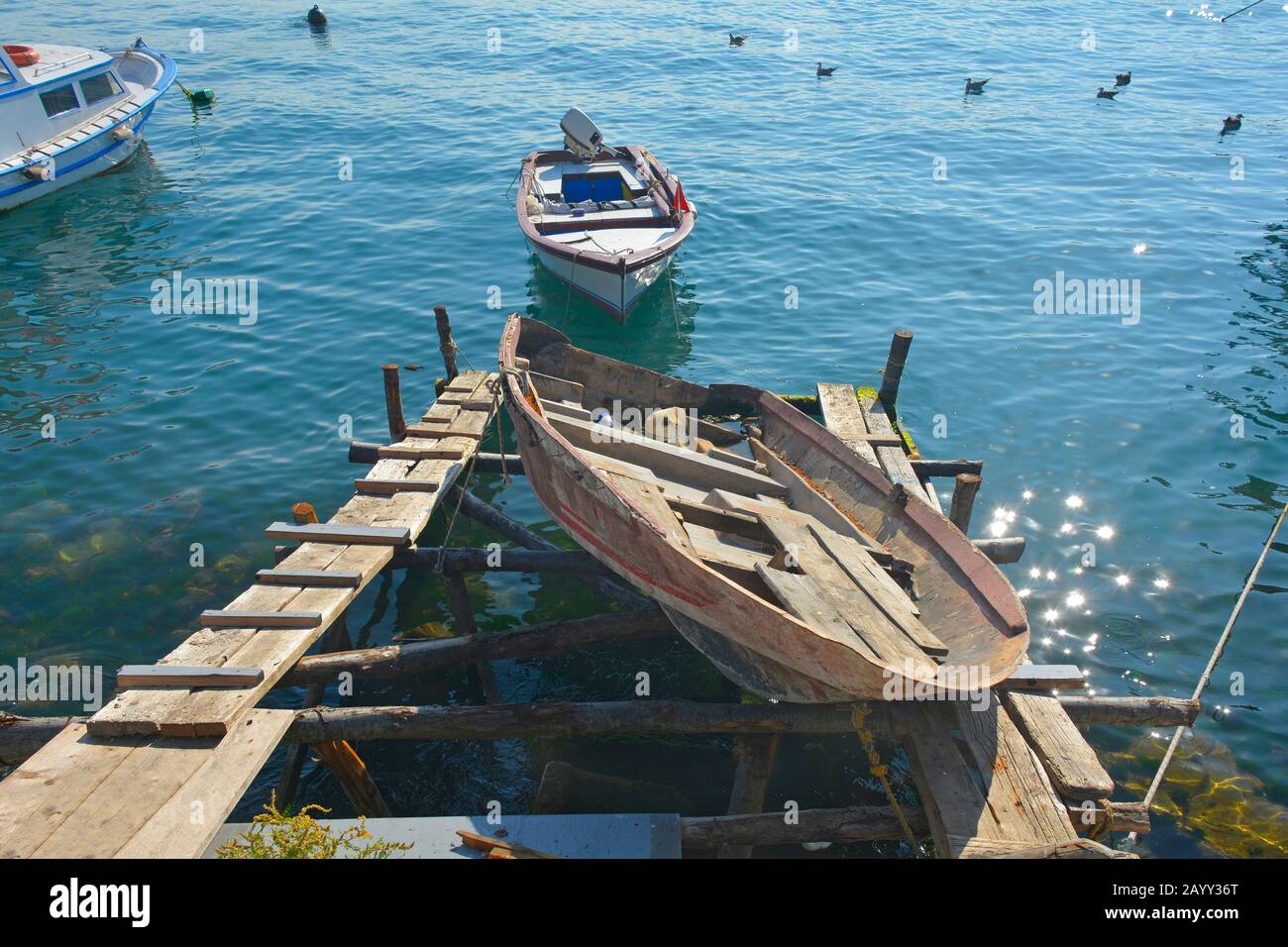 Wooden water ramp hi-res stock photography and images - Alamy