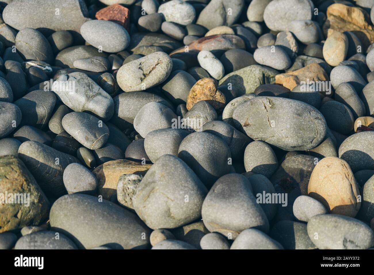 Smooth Round Pebble; Natura Background. Textures Stock Photo - Alamy