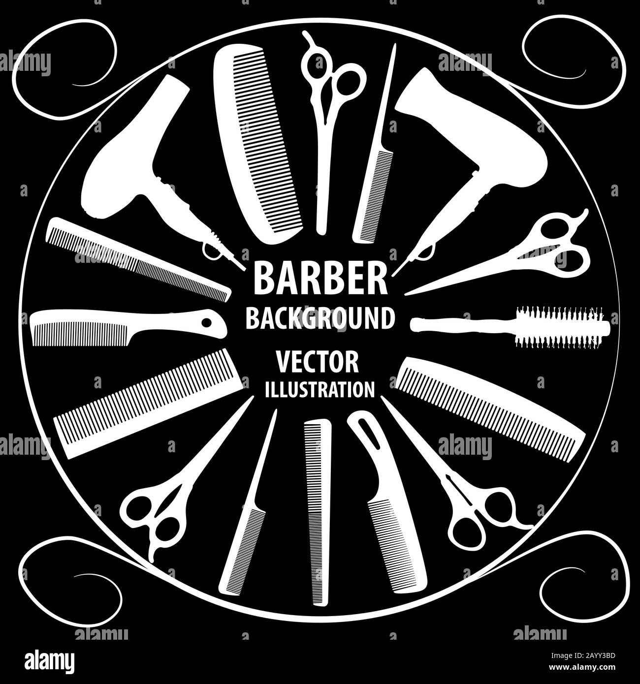 Black barber poster hi-res stock photography and images - Alamy