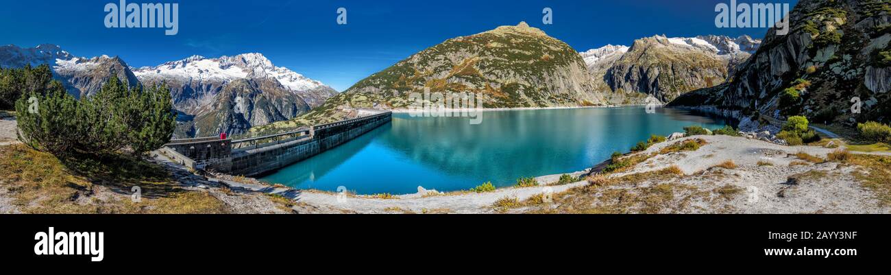 Gelmer Lake near by the Grimselpass in Swiss Alps, Gelmersee ...