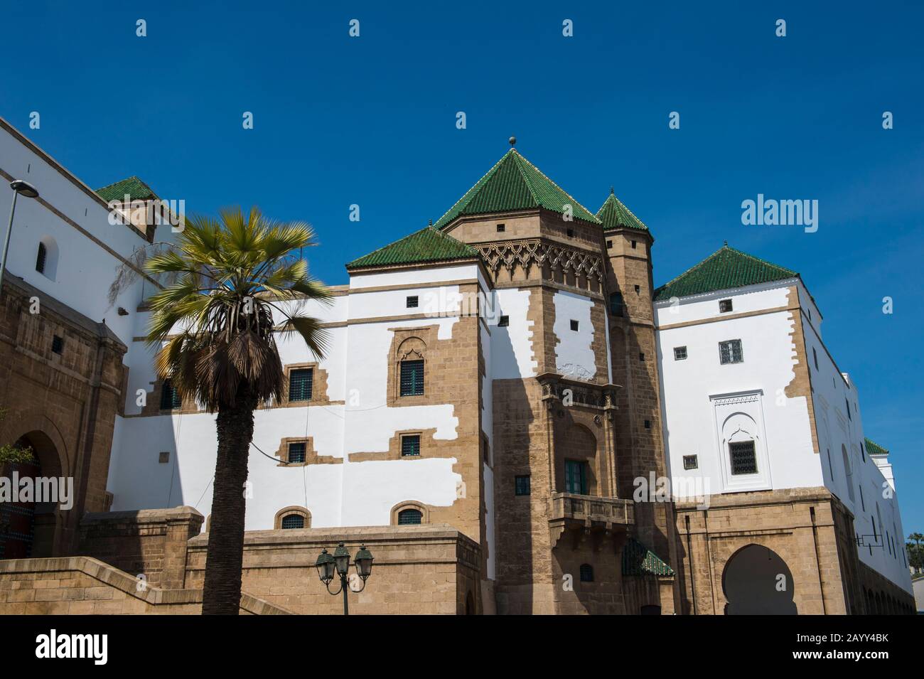 The Mahkama du Pacha, a working courthouse, in Habous, one of the ...