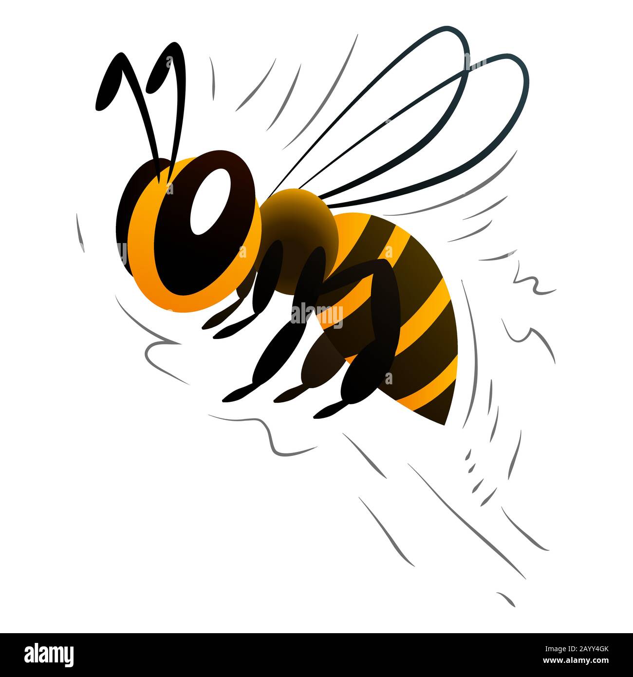 cartoon bee on a white background Stock Vector Image & Art - Alamy