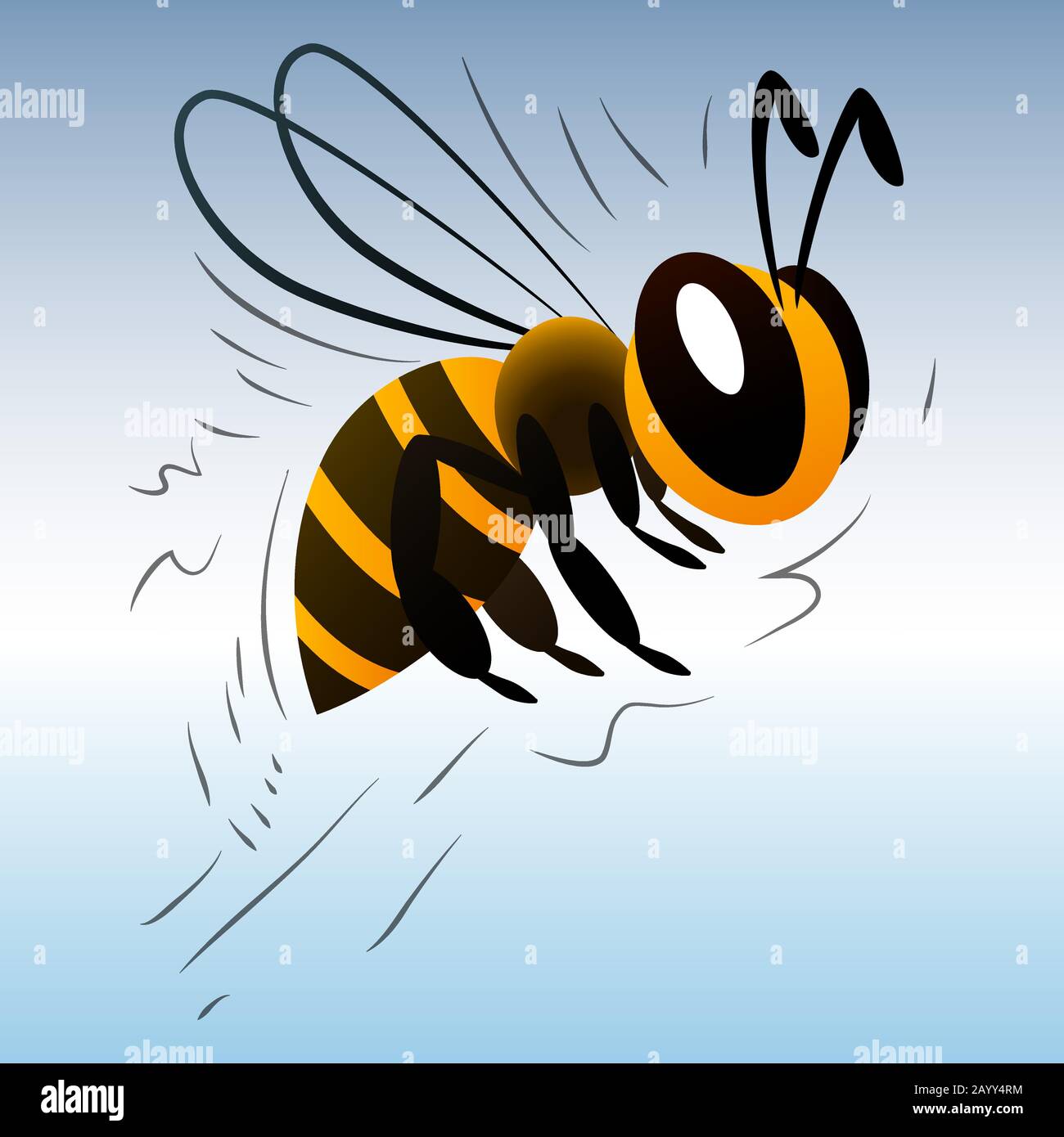 cartoon bee on a white background Stock Vector Image & Art - Alamy