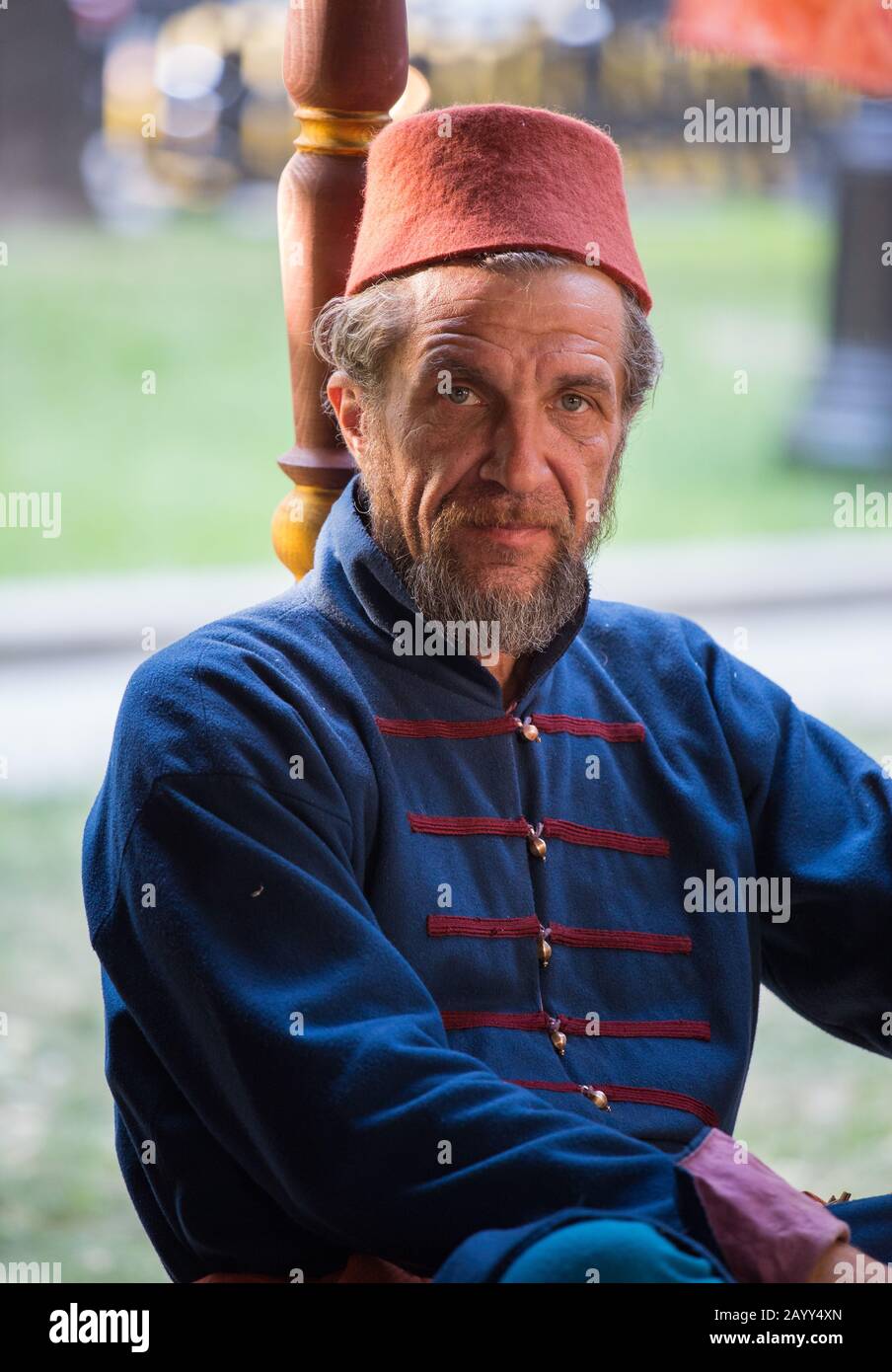 Moscow, Russia - 12 June 2019: Portraits of characters historical ...