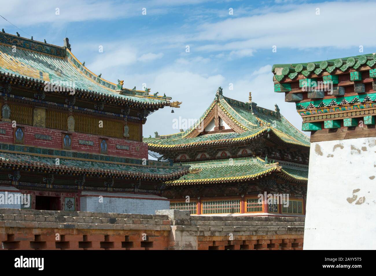 Detail of the Zuu temples, part of the Erdene Zuu monastery complex in ...