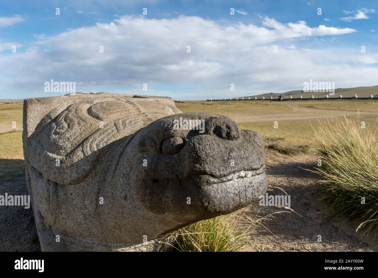 Stone tortoise near the Erdene Zuu monastery (UNESCO World Heritage ...