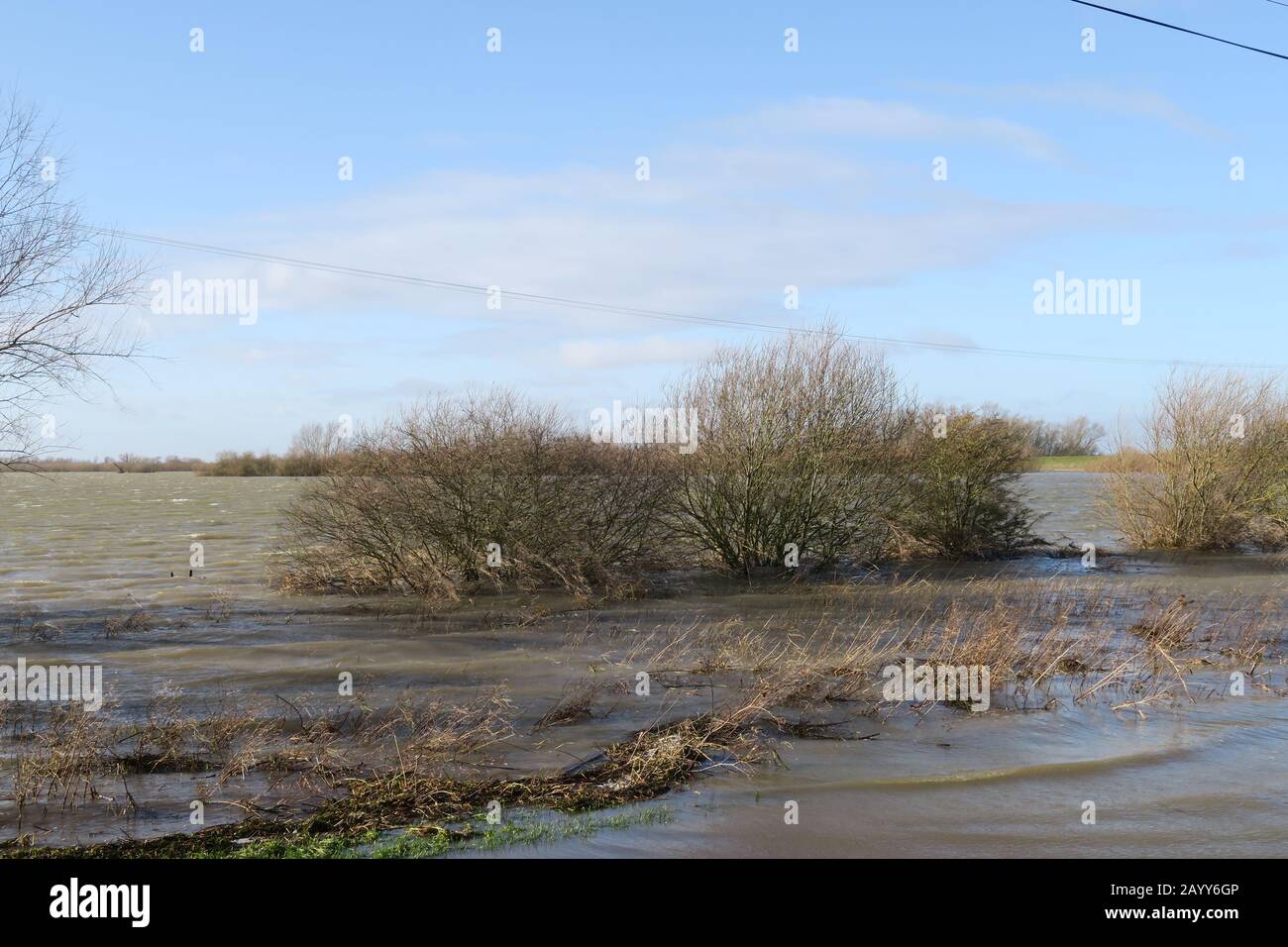 Road flooded at sutton gault hi-res stock photography and images - Alamy