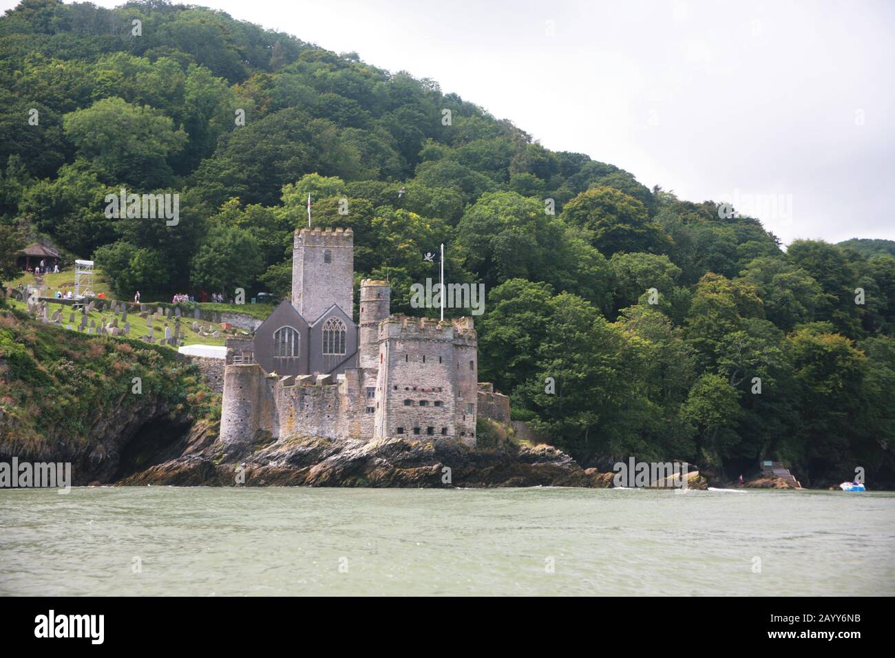 The entrance to the River Dart with Dartmouth Castle and St Petrox ...