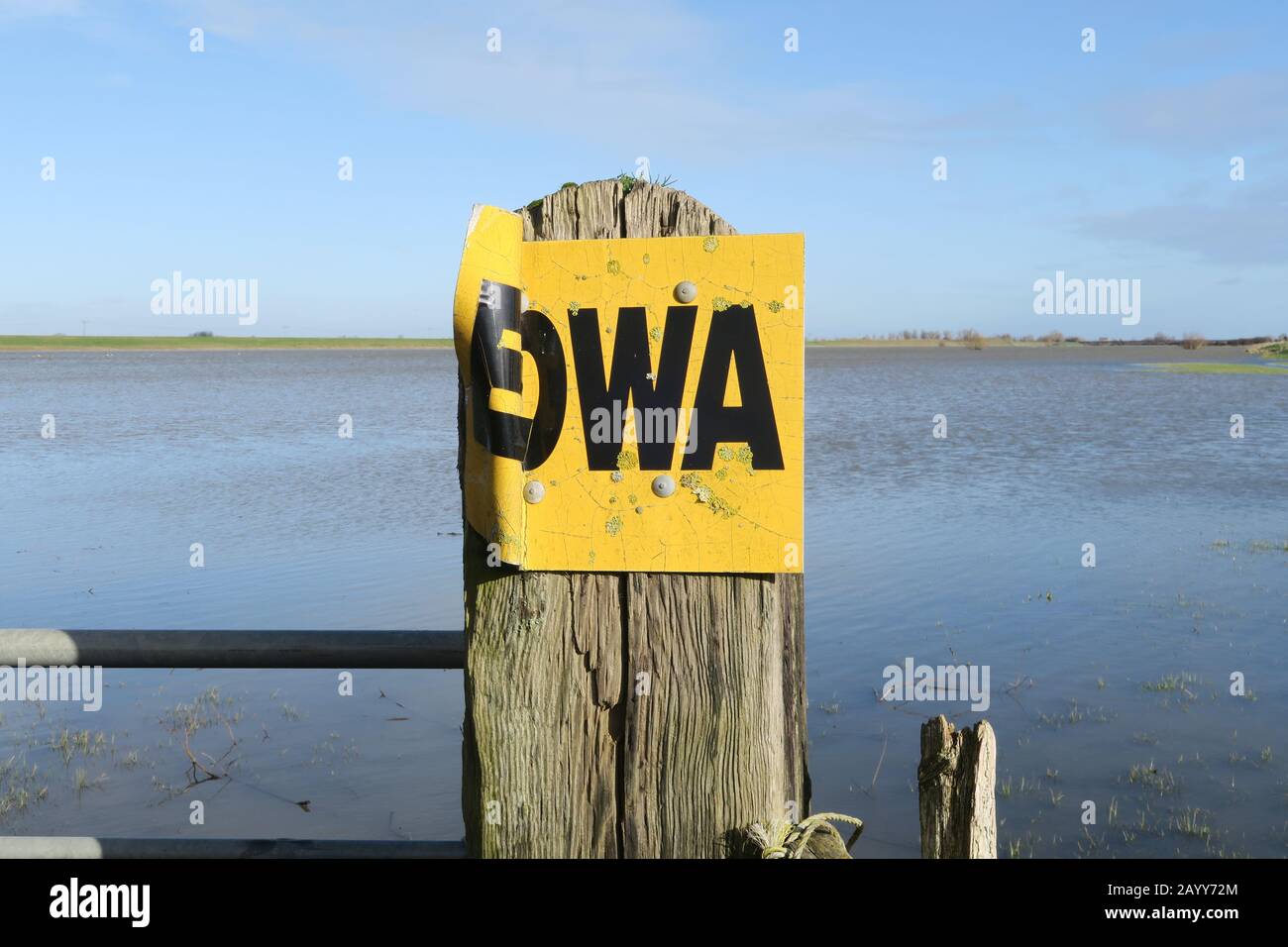The Washes, flooded at Sutton Gault, Cambridgeshire Stock Photo - Alamy