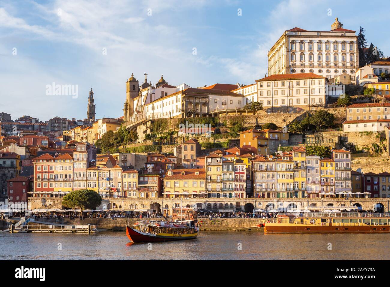 Porto in Portugal and its beautiful tourist part of Gaia and ...