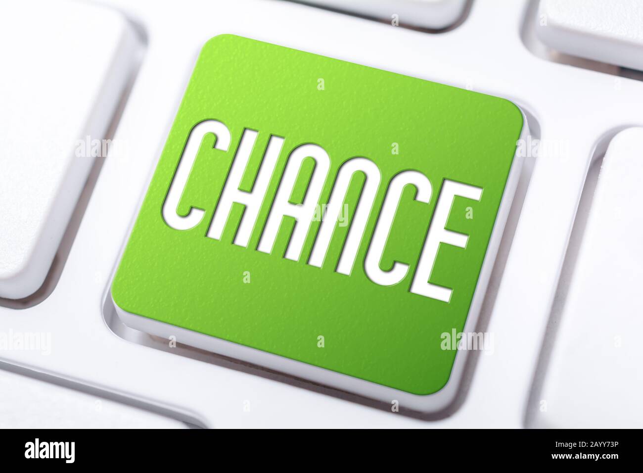 The Word Chance On A Green Keyboard Button, Chance For A Better Life ...