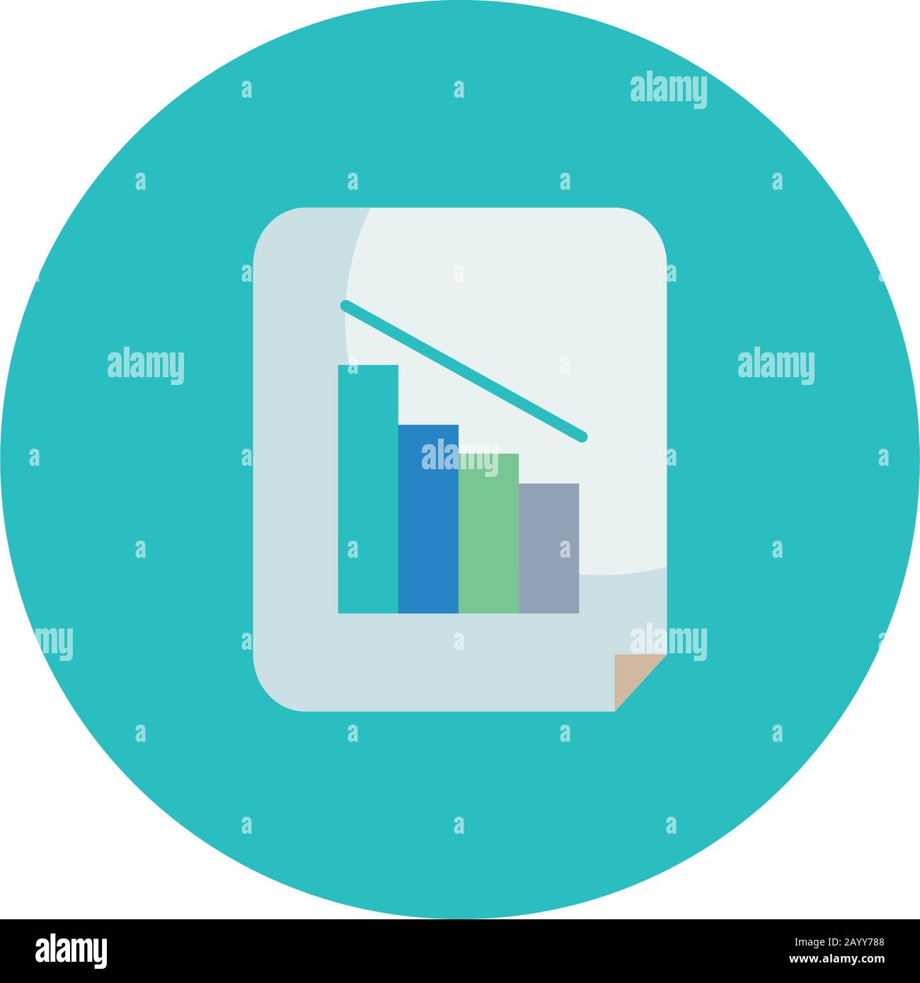 Workflow bars flat block style icon design, Infographic data ...