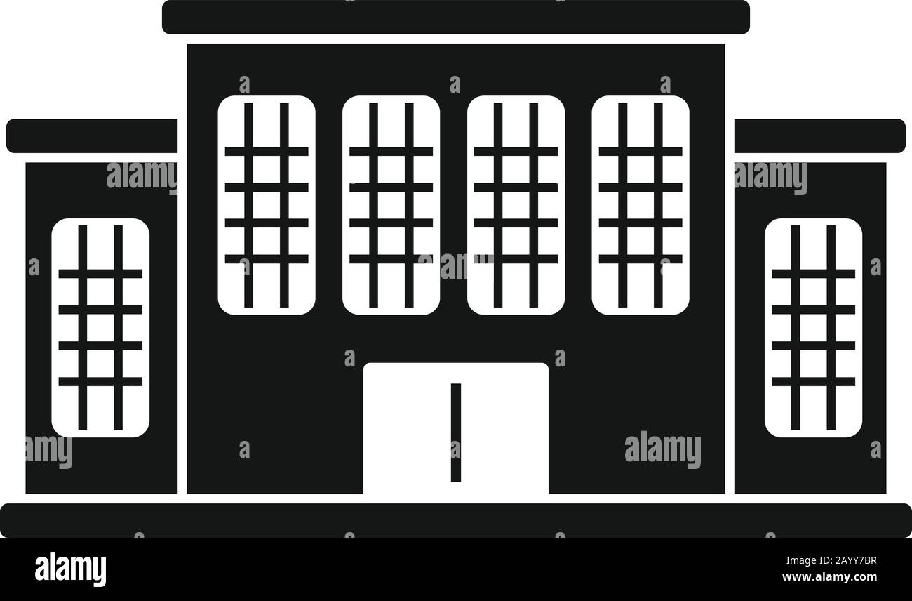 Tribunal building icon. Simple illustration of tribunal building vector ...