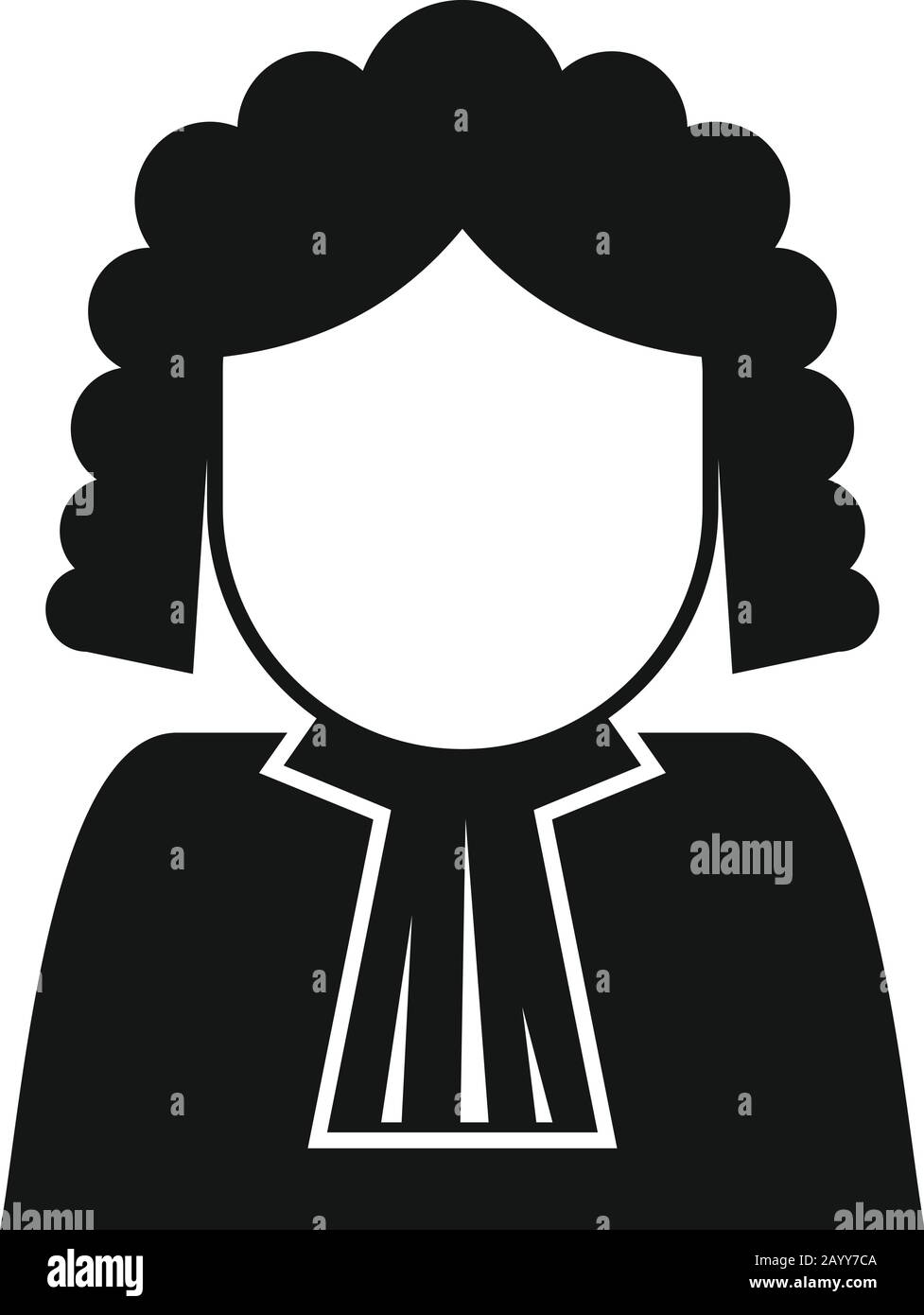 Judge avatar icon. Simple illustration of judge avatar vector icon for ...