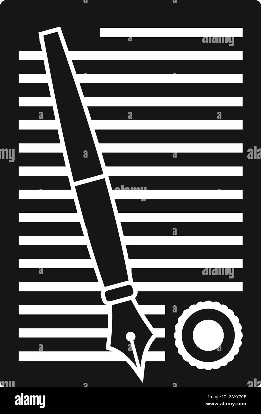 Legislation paper icon. Simple illustration of legislation paper vector ...