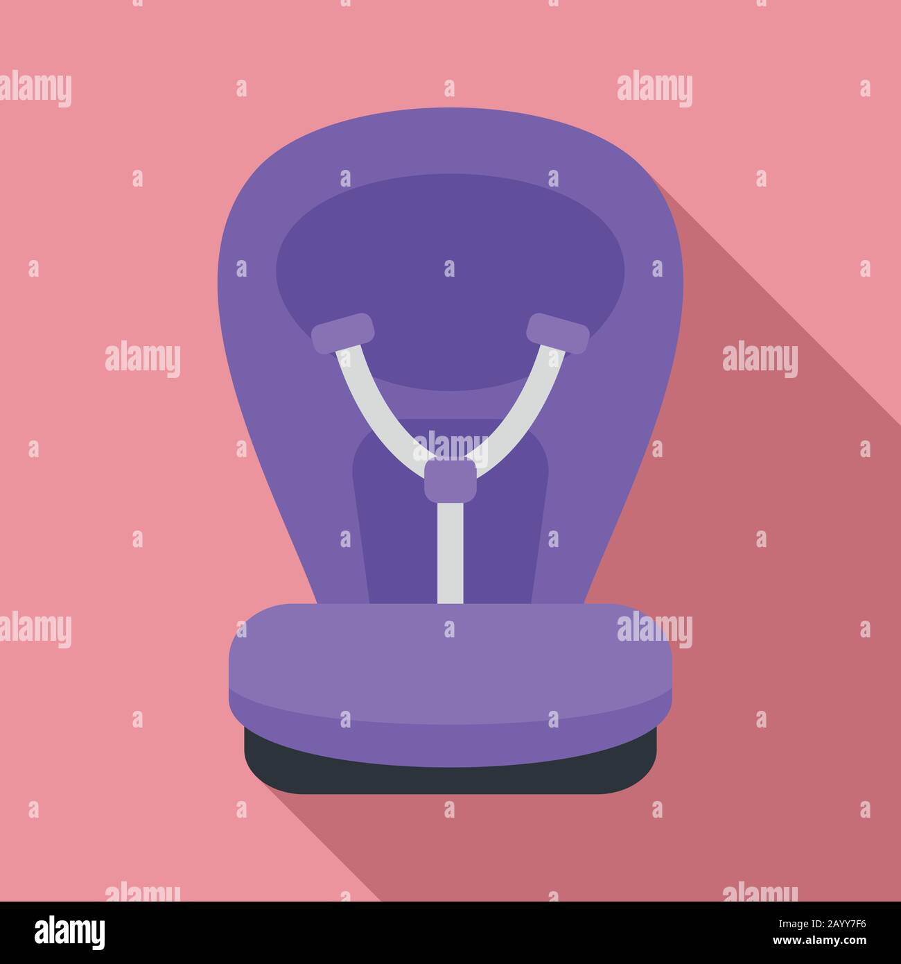 Safety baby car seat icon. Flat illustration of safety baby car seat ...